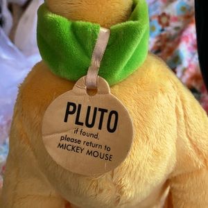Disney | Toys | Pluto Plush Disney Theme Parks Pluto Dog Tag I Disney ...